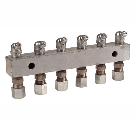 6136 by Alemite | Header Block | Size: 6-point | Length: 5-3/4" | Inle ...