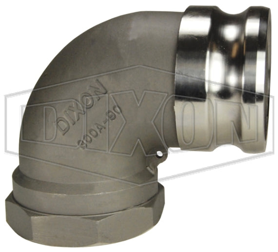 300A-90SS by Dixon Valve | Cam & Groove Adapter | 90° Elbow | Type A ...
