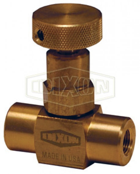 FFB102 by Dixon Valve | Mini Needle Valve | Knurled Knob Handle | 1/4 ...