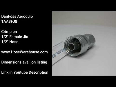 1AA8FJ8 Aeroquip by Danfoss | 1 & 2 Wire TTC Female JIC 37° Swivel (FJ ...