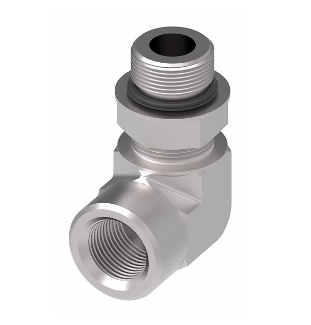 206801-12-12S Aeroquip by Danfoss | Internal Pipe/SAE ORB (Adj.) 90° E ...