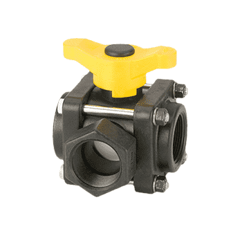 V125SL by Banjo | 3-Way Ball Valve | Side Load | 1-1/4" Female NPT | O ...